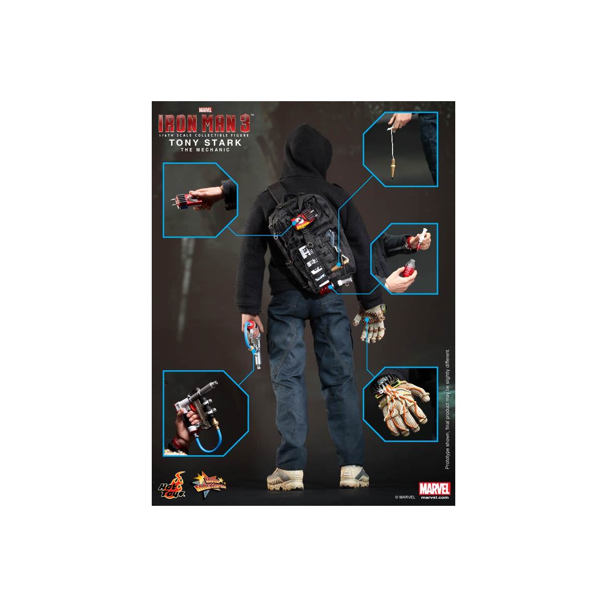 Hot Toys MMS 209 Iron Man 3 – Tony Stark The Mechanic